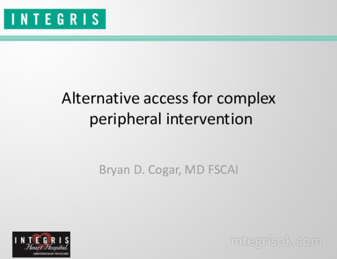 Alternative access for complex peripheral intervention | tctmd.com